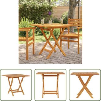 vidaXL Teakholz - Gartentisch Klappbar 85x85x76 cm Teak Massivholz