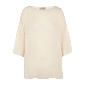 Cortana Oversize Ramie Top - - Blouses & Shirts - Damen - Beige - M