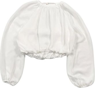 Patrizia Pepe Femme, Blouses et Chemises, Blanc, Taille: 40 FR Chemisier Court