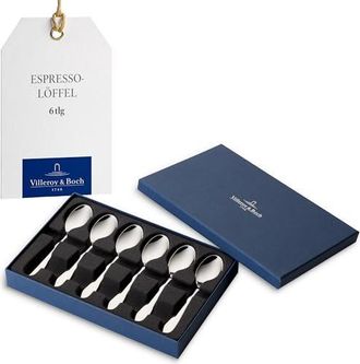 Villeroy & Boch Villeroy und Boch Oscar Espressolöffel-Set 6-teilig, 18/10 Edelstahl, 20,5 x 13,5 x 3 cm