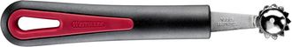 Westmark Aushöhllöffel/Tomatenstrunk-Entferner, Mit gezahntem Rand, ø 2,1 cm, Länge: 16,6 cm, Rostfreier Edelstahl/Kunststoff, Gallant, Schwarz/Rot, 292022E1