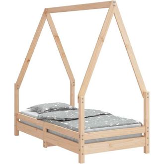 vidaXL Kinderbettgestell 70x140 cm aus massivem Kiefernholz