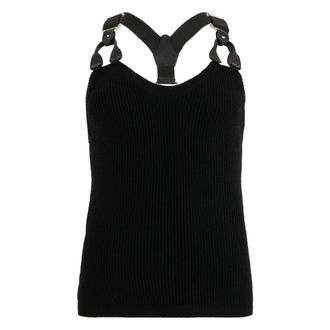 Moschino Strickoberteil mit Tr&auml;gern - - Tops - Damen - Schwarzk - S
