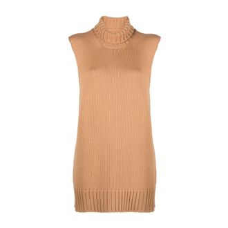 Jil Sander Wollstrickweste - - Knitwear - Damen - Beige - M