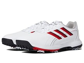 adidas Adidas Chaussures de Golf Traxion Lite Max Wide pour Homme, Chaussures Blanc/Noir/Rouge Vif, 40 EU