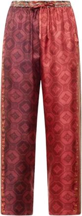 Pierre-Louis Mascia Femme, Pantalons, Rouge, Taille: 38 FR Aloe 10959 Wide Pantalons