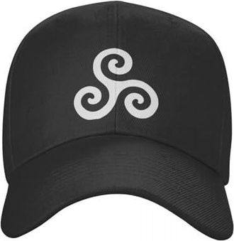 Generic Casquette de baseball personnalis&eacute;e blanche celtique triskel celte symboles casquette de baseball sport femme homme casquette de camionneur r&eacute;glable c