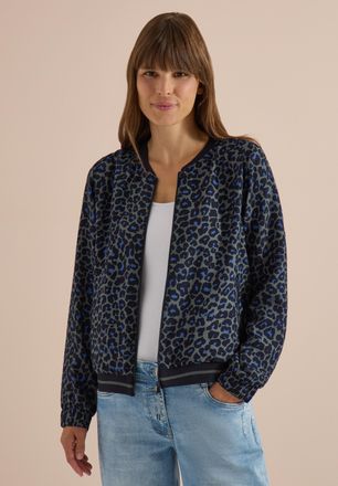 Cecil Blouson CECIL, Damen, Gr. XXL (46), dried olive gr&uuml;n, Stoff, 85% Viskose, 15% Nylon, comfort fit normal, Rundhals, B&uuml;ndchen, Jacken Blouson, aus softe