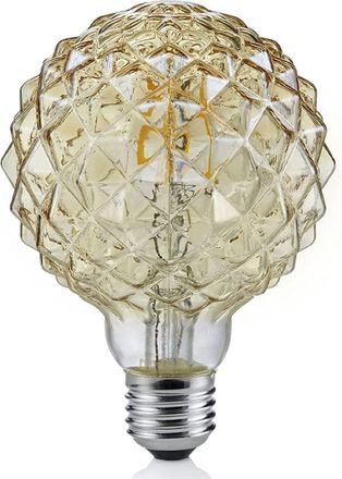 Trio Leuchten Leuchtmittel Glas E27, 4 W, braun get&ouml;nt H&ouml;he 13,5cm