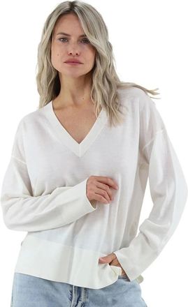 Meimeij Femme, Pulls, Beige, Taille: 40 FR V-neck Tricots