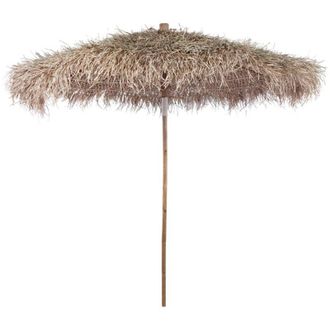 vidaXL Vidaxl - Parasol en bambou avec toit en feuille de bananier 210 cm