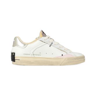 Crime London Baskets en cuir blanc