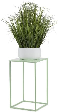 HowHomely Blumenständer Metall Grünblau 40 cm Hoch - Solider und Robuster Blumenhocker Metall - Pflanzenständer für die Dekoration in Wohnzimmer Schlafzimmer od