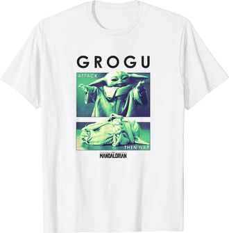 Star Wars The Mandalorian Grogu Attack Then Nap R14 T-Shirt