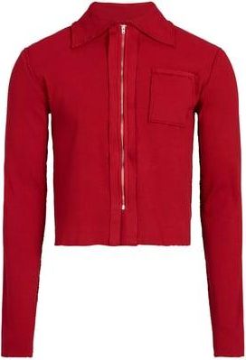 Camiel Fortgens Cardigan zip ajust&eacute; en coton m&eacute;lang&eacute;