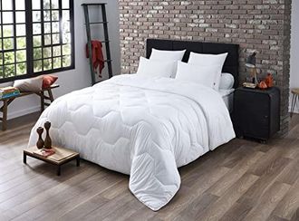 Dodo Couette Chaude Anti-Acariens Proneem 240 x 260 cm - Convient 2 Personnes - Tissu 50% Coton 50% Polyester - Garnissage 100% Polyester - Lavable en Mach