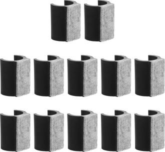 DOITOOL 12 St&uuml;ck U-f&ouml;rmige M&ouml;belbeinkappen - 25 mm M&ouml;belabdeckung mit Filzgleitern, Kunststoff-Stuhlbeinkappen - Ger&auml;uschlose Stuhlbeine f&uuml;r Esszimmer
