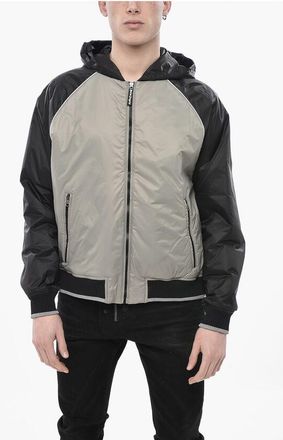 Palm Angels Two-Tone Nylon Windbreaker CURVED LOGO size Xxl