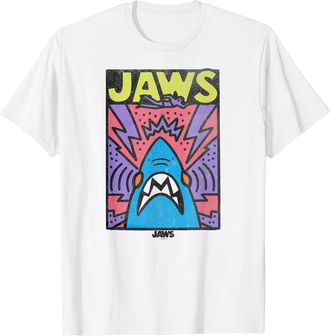 Jaws Neon Poster T-Shirt