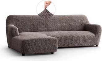 Paulato by GA.I.CO. PAULATO - Bezug für Sofas mit linker Halbinsel (gesehen von vorne), Sofabezug für Ecksofa in L-Form aus Mikrofaser, kratzfestes und maschinenwaschbare