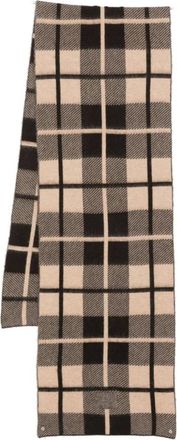 Guest In Residence Homme, Accessoires, Brun, Taille: ONE Size Écharpe Marron à Carreaux avec Bords Finis