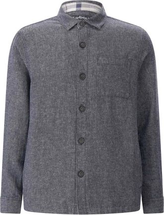 Barbour Homme, Chemises, Bleu, Taille: XL Stillwater Linen Blend Overshirt
