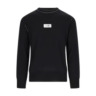 Maison Margiela Homme, Pulls, Noir, Taille: XL Pull Noir MM6 Maison Margiela avec D&eacute;tails Contrast&eacute;s