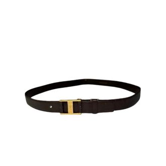 Saint Laurent Ceinture en cuir doccasion - Femme - Pre-owned - Brun - Taille: ONE Size