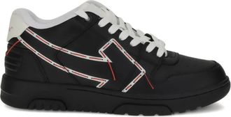 Off-white baskets en cuir à détail de flèche - Noir