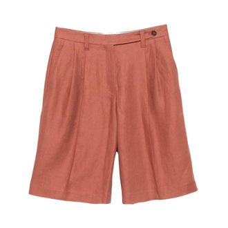 Brunello Cucinelli Femme, Shorts, Orange, Taille: 38 FR Shorts Pliss&eacute;s