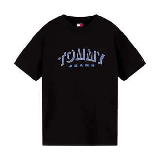Tommy Hilfiger Homme, Tops, Noir, Taille: M Regular Street Flag Tee