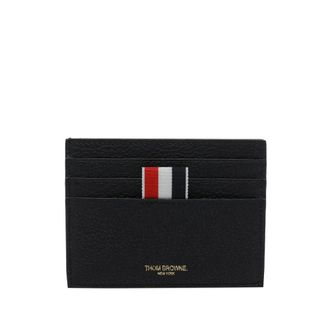 Thom Browne Kartenetui aus genarbtem Leder - - Accessories - Herren - Schwarzk - ONE SIZE