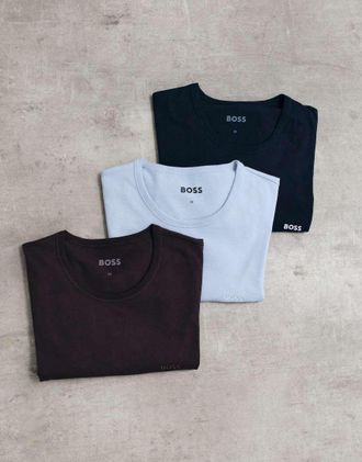 HUGO BOSS Classic 3er-Pack Logo-T-Shirt in Multicolor