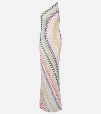 Missoni Robe longue asym&eacute;trique en lam&eacute;