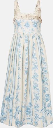 Agua Bendita Midikleid Barbara aus Leinen