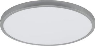 Eglo LED Deckenleuchte Fueva 1, 1 flammige Deckenlampe, Material: Aluminium, Kunststoff, Farbe: Silber, wei&szlig;, &Oslash;: 50 cm, warmwei&szlig;