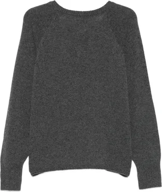 Alysi Cashmere V-Neck Sweater - Dark Grey