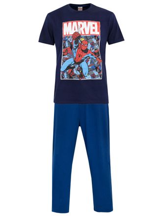 MARVEL Herren Spiderman Schlafanzug Blau XX-Large