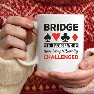 NA Bridge-Spiel f&uuml;r Menschen, die es lieben, geistig behindert zu Sein Kaffeebecher-Geschenk