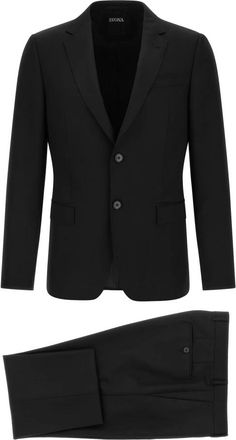Ermenegildo Zegna Homme, Costumes, Noir, Taille: 3XL Blazer et pantalon &agrave; simple boutonnage