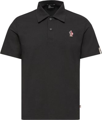 Moncler Moncler Logo Patch Polo Shirt, Men, Black, Size: Xxl