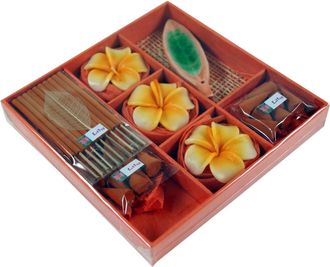 Guru Shop R&auml;ucher & Duftset aus Thailand Lilly, Orange, 3x17x17 cm