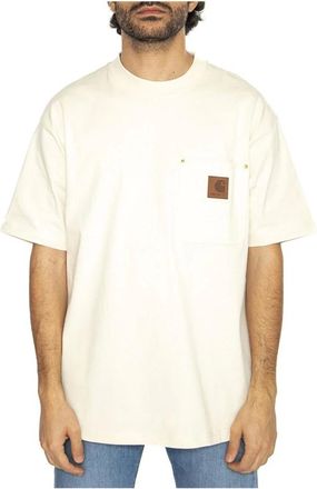 Carhartt Work in Progress Homme, Tops, Beige, Taille: 2XL T-Shirt Ras du Cou