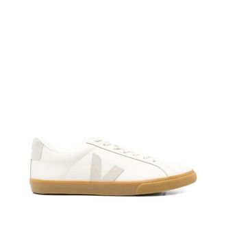 Veja Homme, Chaussures, Blanc, Taille: 43 EU Baskets en Cuir &Eacute;cologique avec Logo