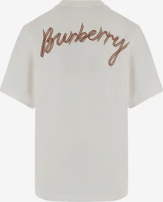 Burberry Mens Cotton T-Shirt White T-Shirts And Polos