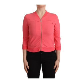 Blumarine Sweatjacke mit durchgehendem Rei&szlig;verschluss - - Sweatshirts & Hoodies - Damen - Rosa - S