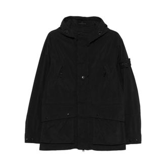 Stone Island Homme, Vestes, Noir, Taille: M Parka Ghost Nylon Smerigliato