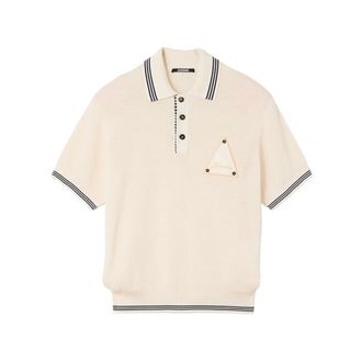 Jacquemus Homme, Tops, Beige, Taille: S Le Polo Voilier