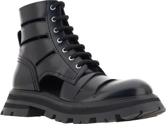 Alexander McQueen Combat Boot - Black