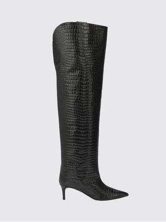 Philipp Plein Cuissardes en cuir emboss&eacute; crocodile avec logo Hexagon